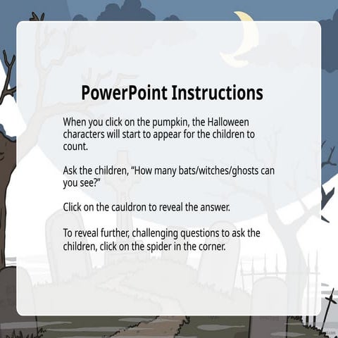 Revising numbers from 1-10 with halloween vocabulary | PPTX