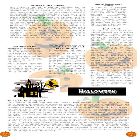 Halloween fact | PDF | National & Civic Holidays | Holidays