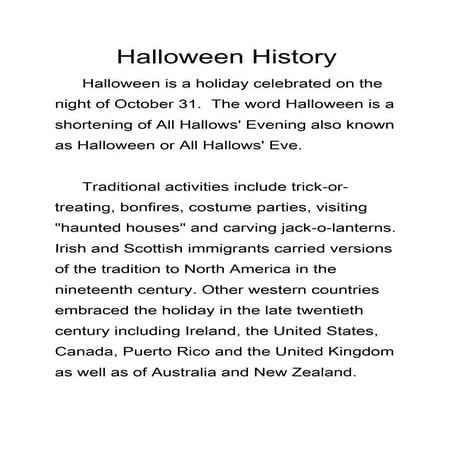 Halloween history | DOCX