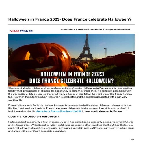 Halloween in France 2023- Does France celebrate Halloween.pdf ...