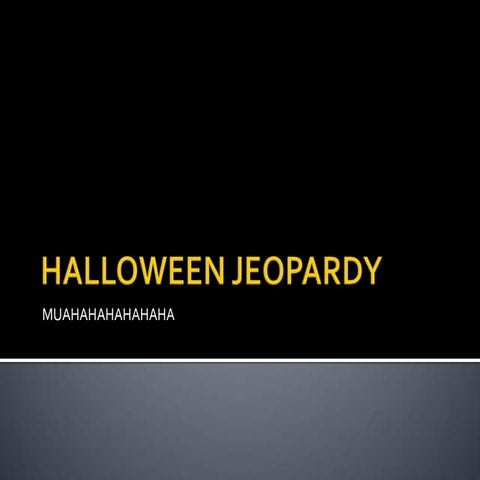 Halloween jeopardy | PPT
