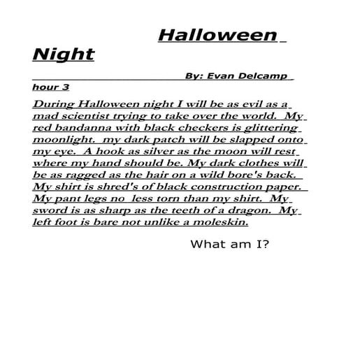 Halloween night | DOC