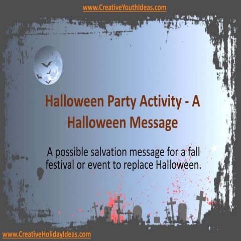 Halloween Party Activity - A Halloween Message | PPTX