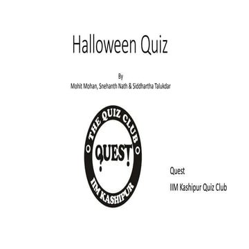 Halloween Horror Quiz | PPTX