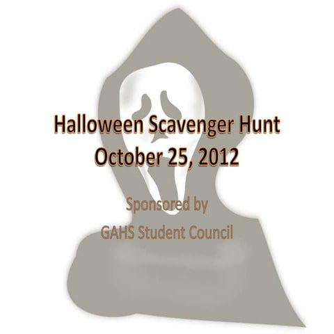 Halloween scavenger hunt power point | PPTX