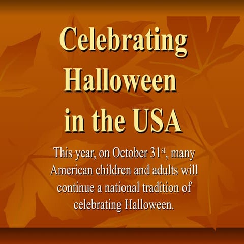 Halloween for ESL students | PPT