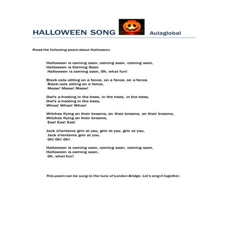 Halloween song | DOCX