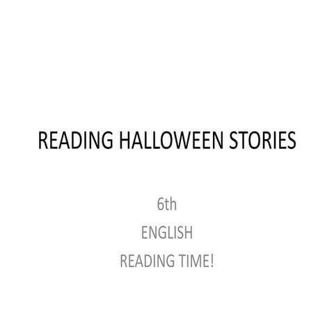 Halloween stories | PPT