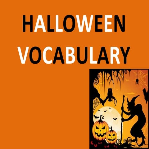Halloween vocabulary | PPTX