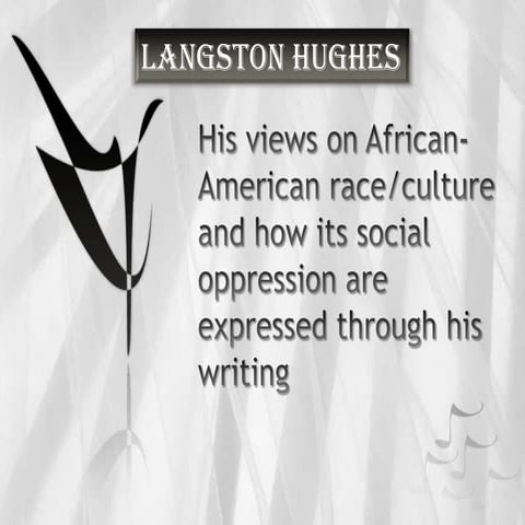 Langston Hughes slide show | PPTX