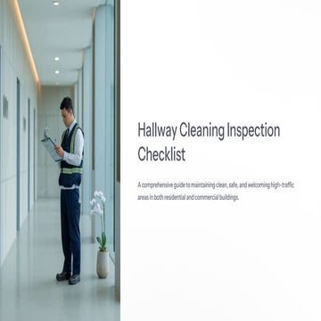 Hallway Cleaning Inspection Checklist with eAuditor Audits ...
