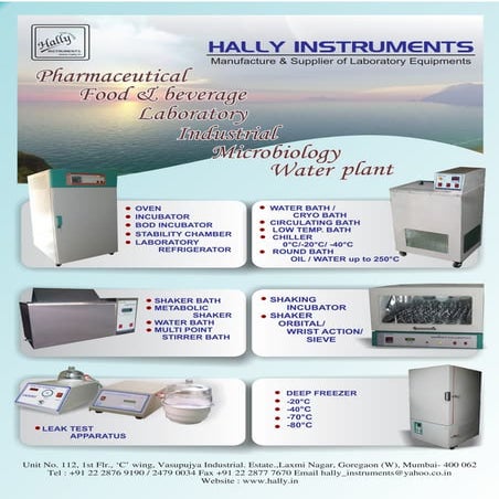 Hally Instruments, Mumbai, Scientific Instruments | PDF | Bath and ...