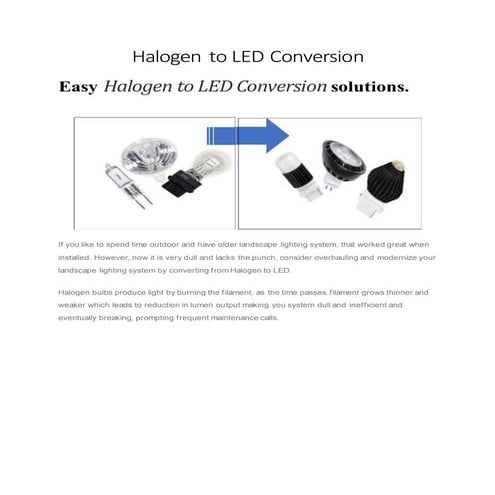 Halogen to LED Conversion | PDF | Science