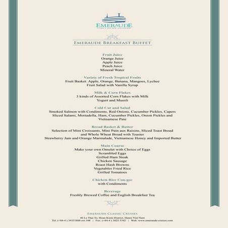 The best Halong Bay restaurant on the Emeraude introduces new Buffet ...