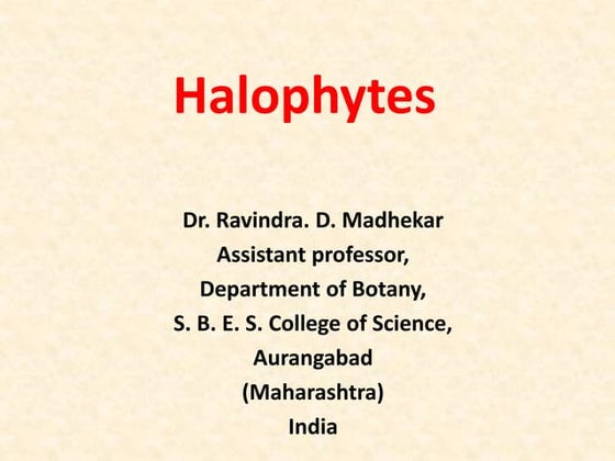 Adaptations of epiphytes and halophytes | PPT