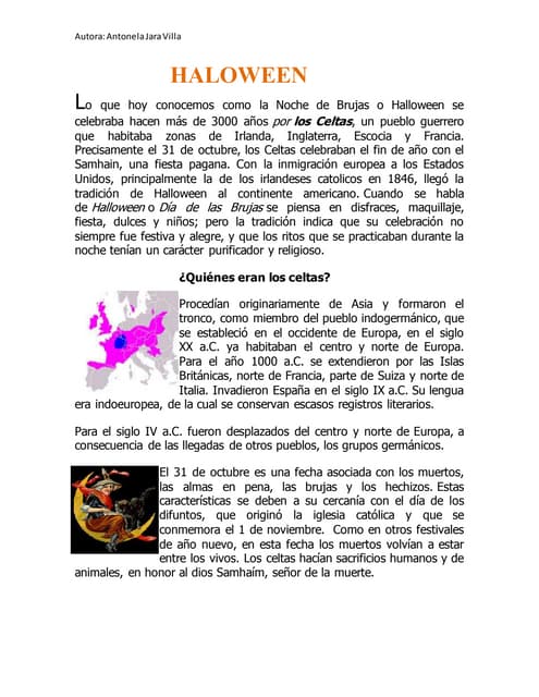 La historia y origen de halloween | PDF