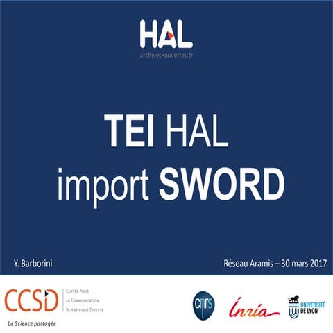 TEI HAL - import SWORD | PPT