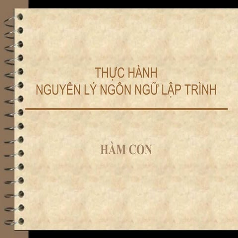 Thực hành Hàm trong ngôn ngữ C | PPT