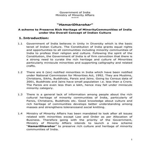 Hamari dharohar schemeguidelines-0 | PDF | Sikhism | Religion ...