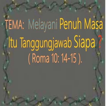 Hamba tuhan sepenuh masa | PPTX