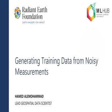 Generating Training Data from Noisy Measrements | PPT
