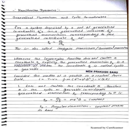 Hamiltonian dynamics (CLASSICAL MECHANICS) | PDF