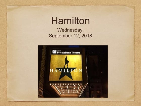 Hamilton - A Revolutionary Musical | PPTX | Musicals | Genres