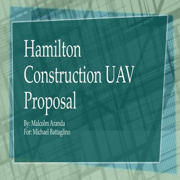 Hamilton uav presentation, M. Aranda | PPTX