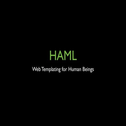 Introduction to HAML | KEY | Web Design and HTML | Internet