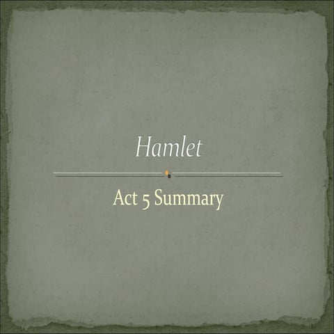 Hamlet Act Five | PPT