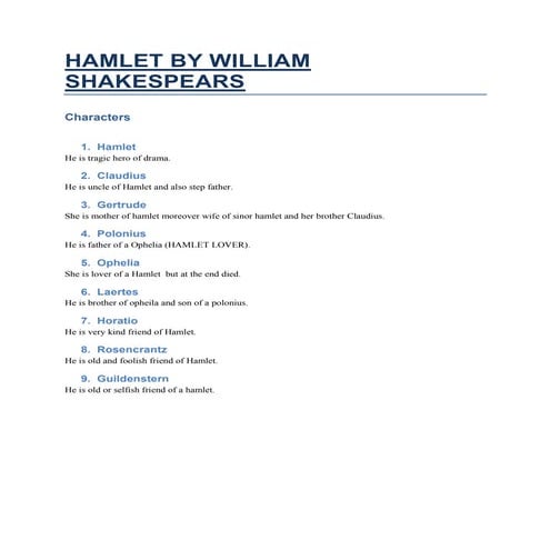 HAMLET BY WILLIAM SHAKESPEARS.docx