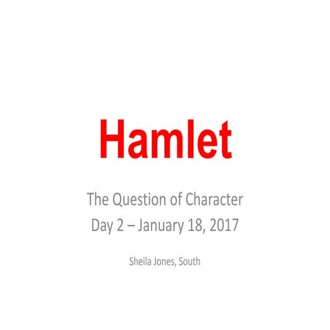 Hamlet lesson 2 slideshare | PPTX