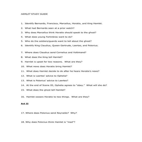Hamlet study guide | DOC
