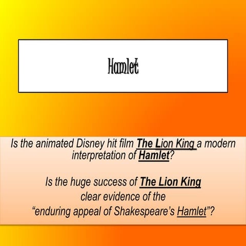Hamlet and The Lion King | PPT
