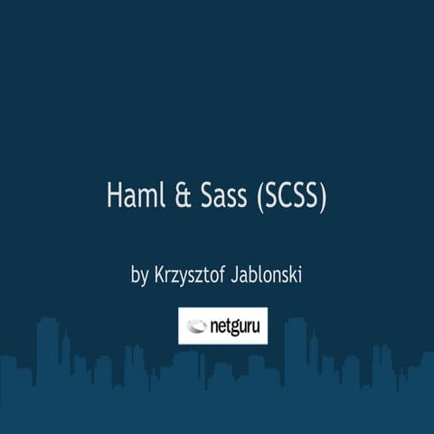 Haml & sass | PPT