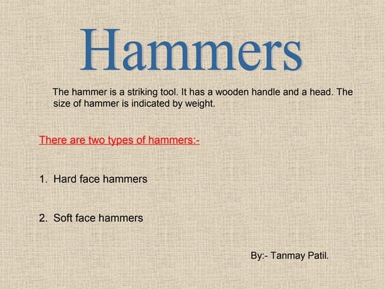 Different types of hammers | PDF