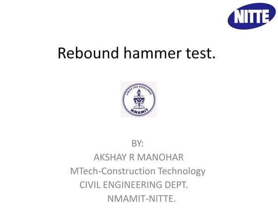 Rebound hammer | PPT