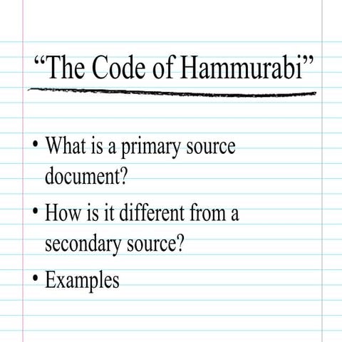 Hammurabi Ppt