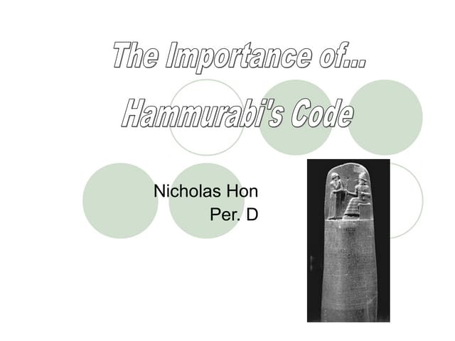 Laws--Code of Hammurabi | PPTX