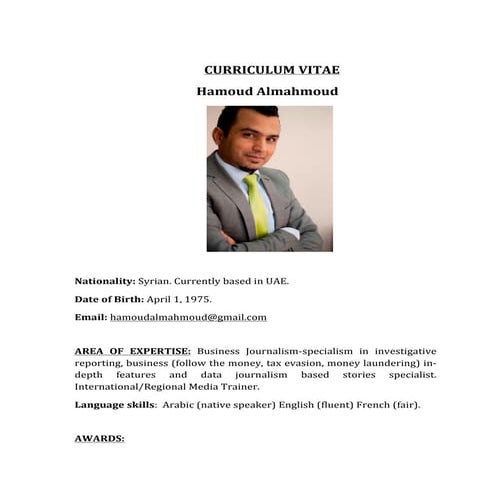 Hamoud almahmoud cv | PDF