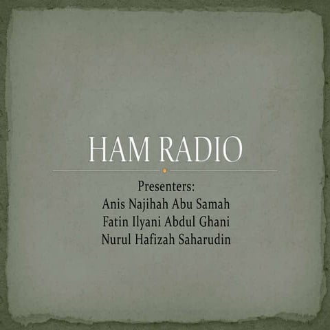 HAM radio | PPTX