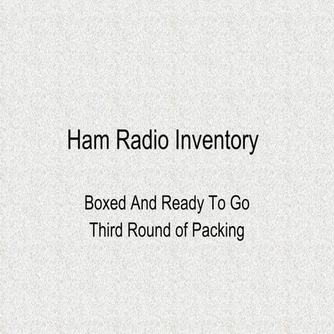 Ham Radio Inventory | PPT