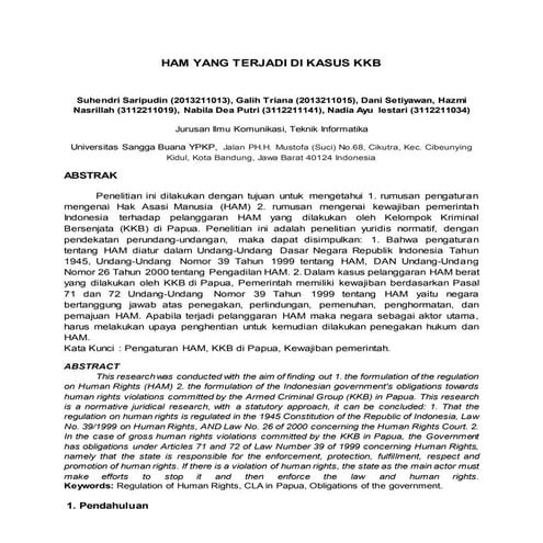 HAM YANG TERJADI DI KASUS KKB.docx