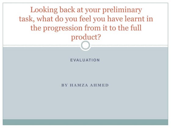 Evaluation Q7 | PPTX | Video Production | Content Production