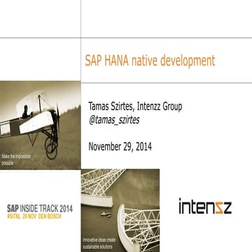 SAP HANA native development | PPTX