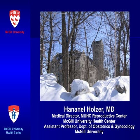 Fertility Preservation Presentation by Dr. Hananel Holzer | PPT