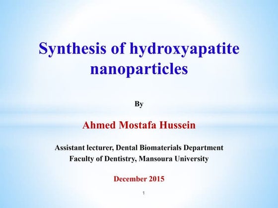 Green synthesis of nanoparticles | PPTX
