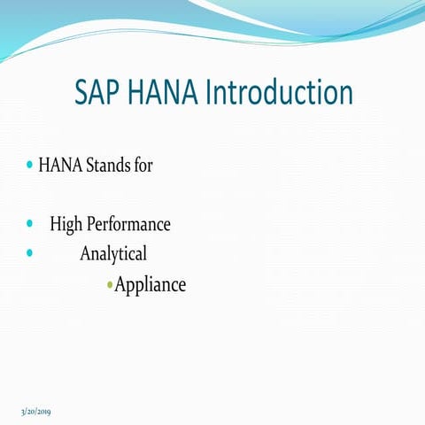 Hana simple ppt 16032019 | PPTX