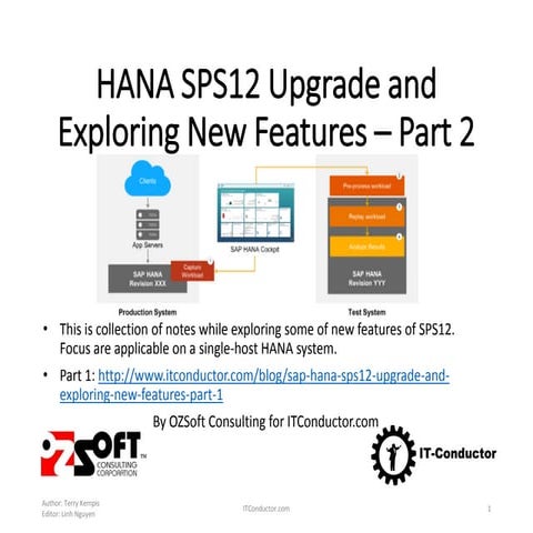 SAP HANA SPS12 Exploring New Features | PPT
