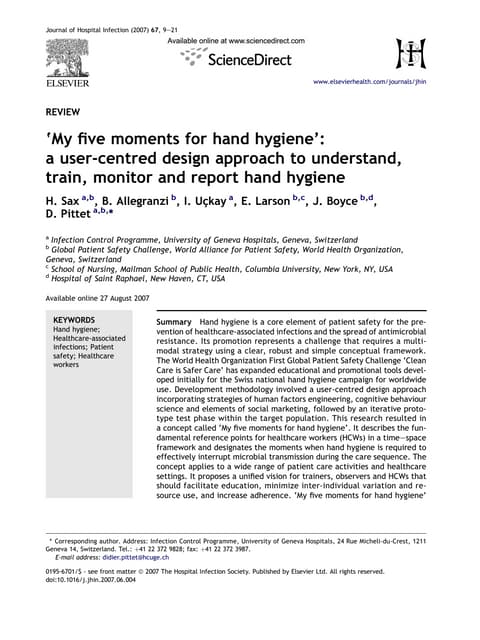 Hand Hygiene When And How Leaflet Ppt